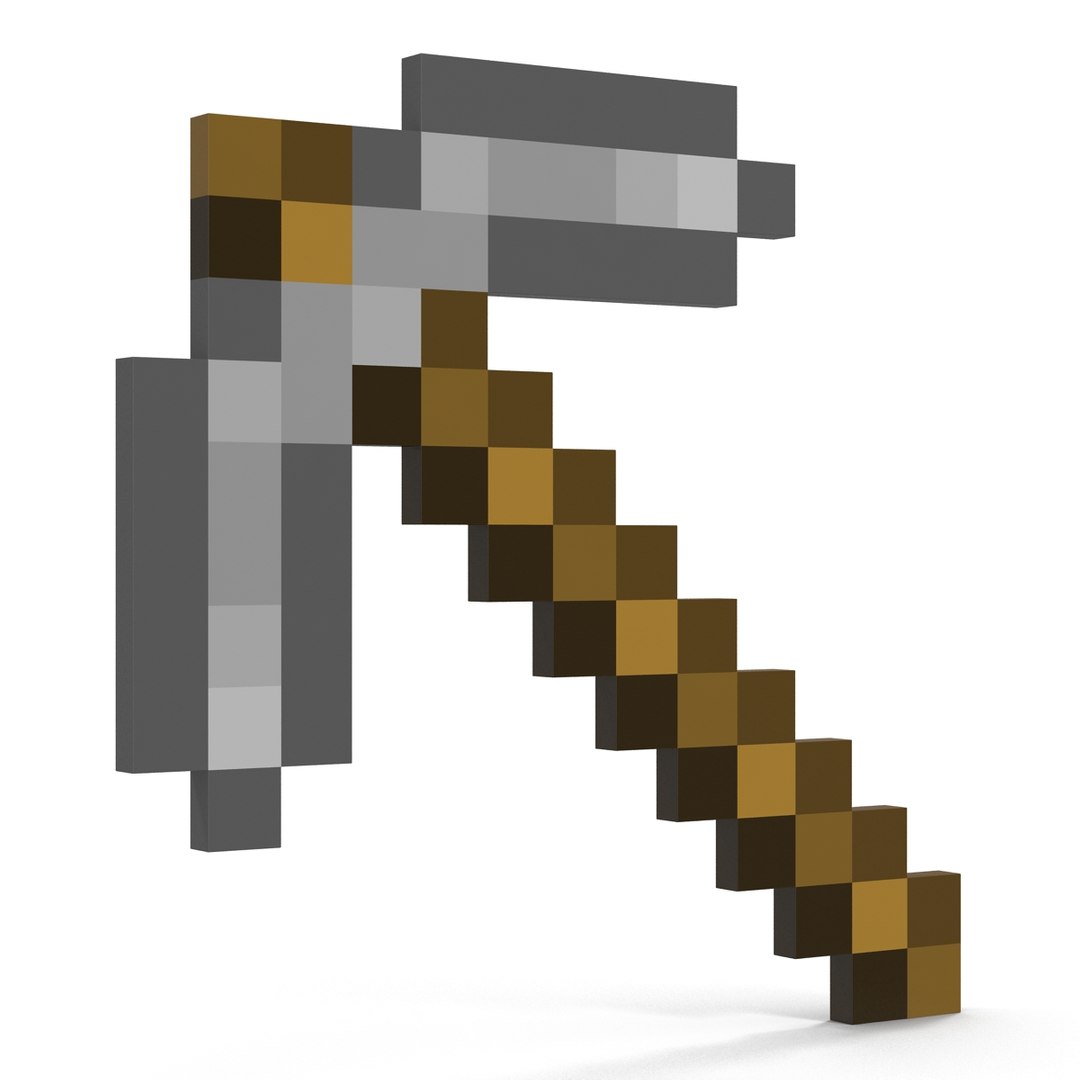 3d Minecraft Pickaxe Model