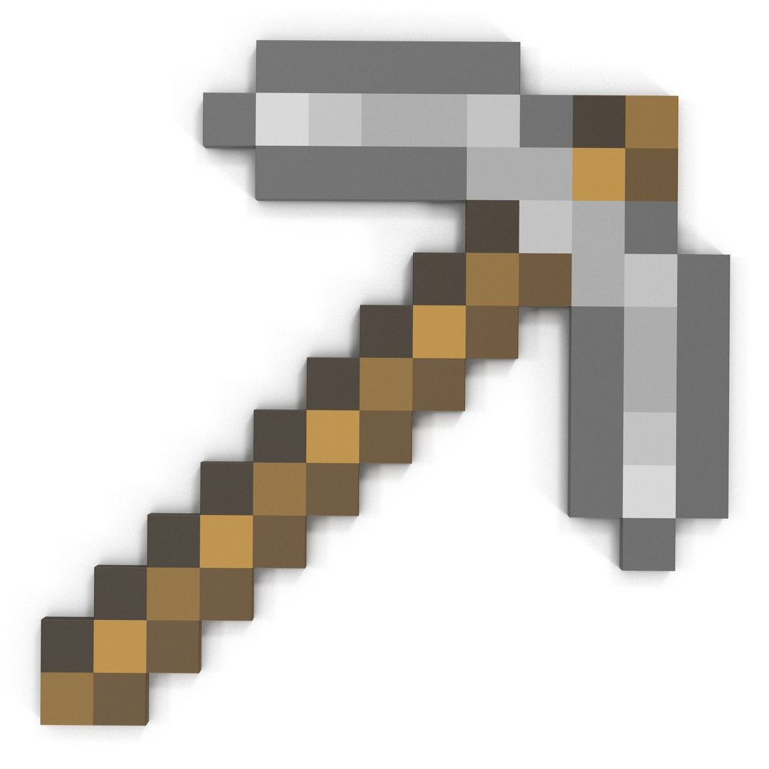 3d Minecraft Pickaxe Model