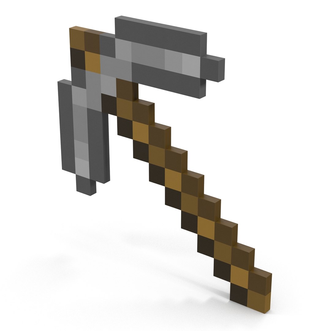 3d Minecraft Pickaxe Model