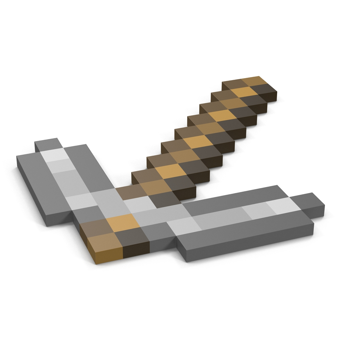 3d minecraft pickaxe model