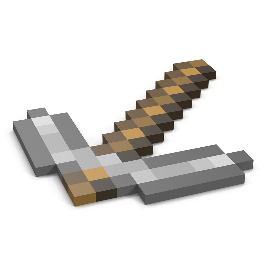 3d Minecraft Pickaxe Model