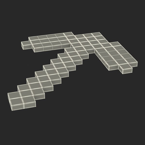 3d minecraft pickaxe model