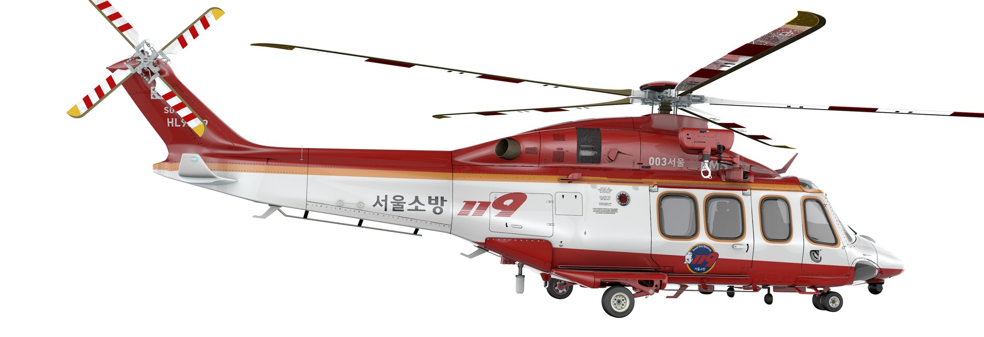 3D Model AW139 Incheon Fire Safety L2158 - TurboSquid 2253738