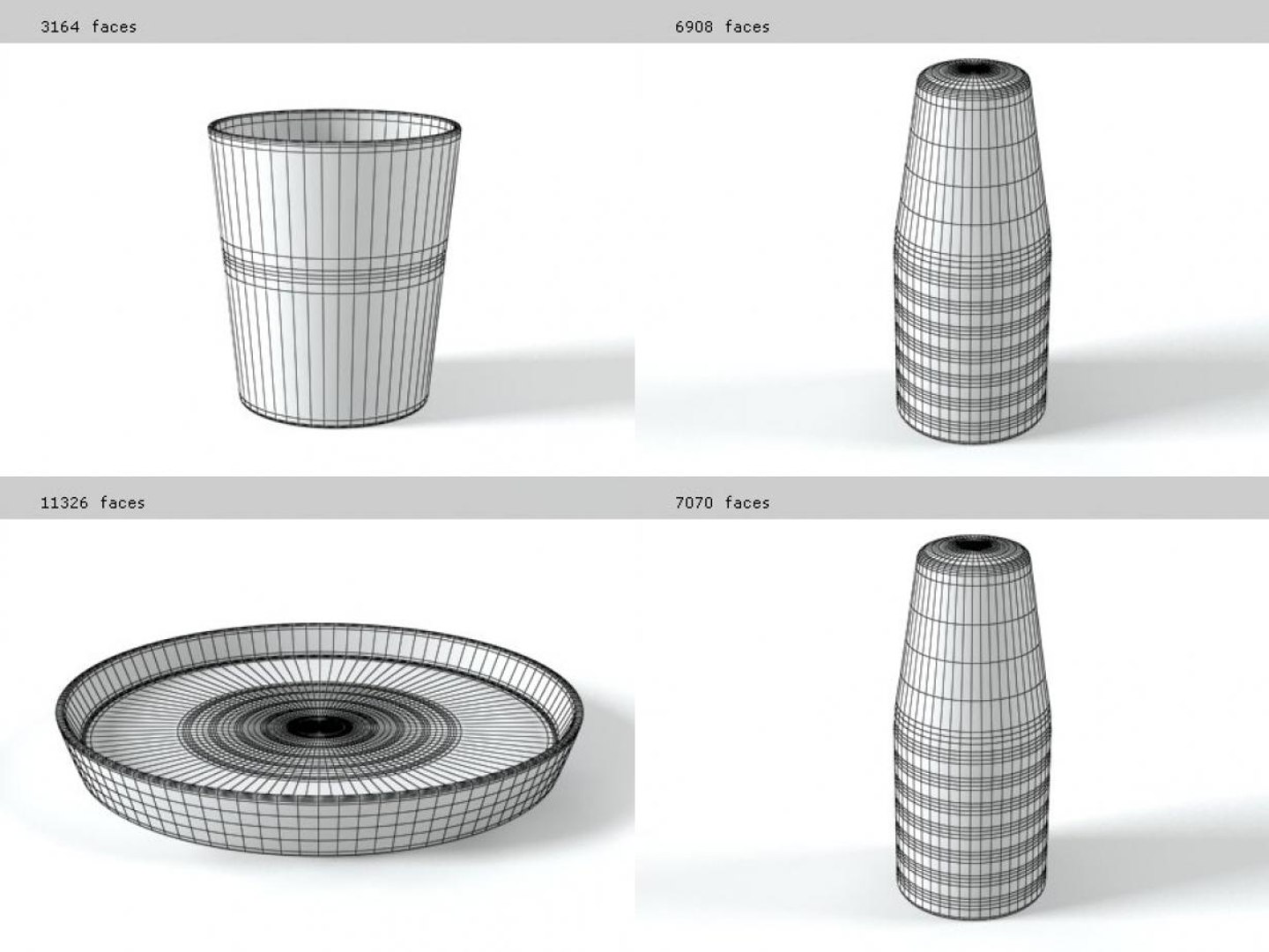 Cobalt Dinnerware 3D Model - TurboSquid 1176315