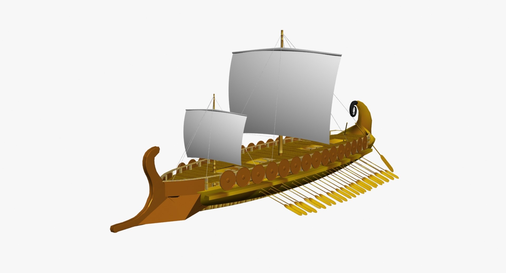 3ds Max Sailing Ship Greeks