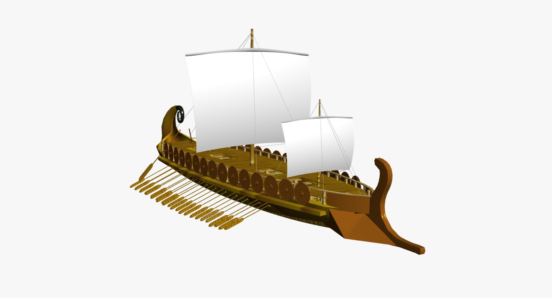 3ds Max Sailing Ship Greeks