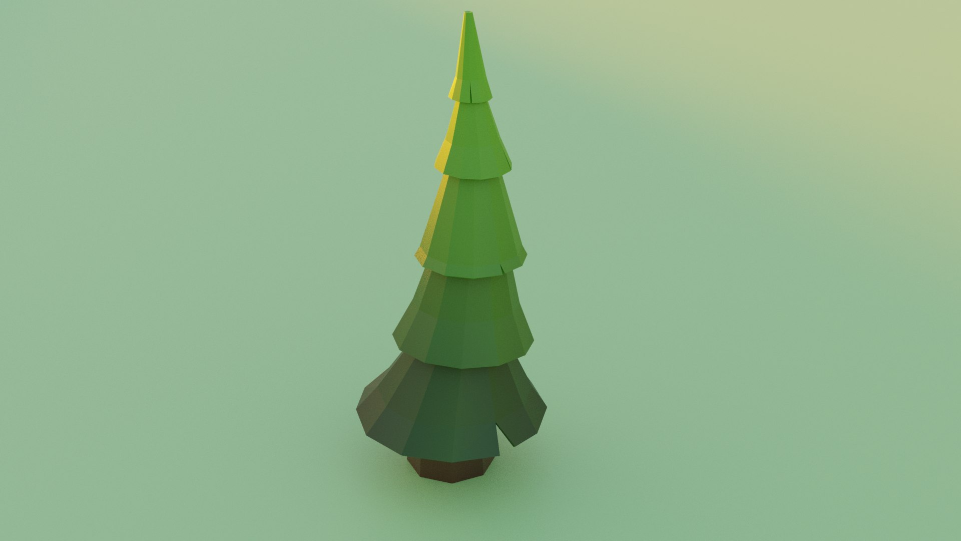 Pine Tree Low Poly Cartoon model - TurboSquid 1827493