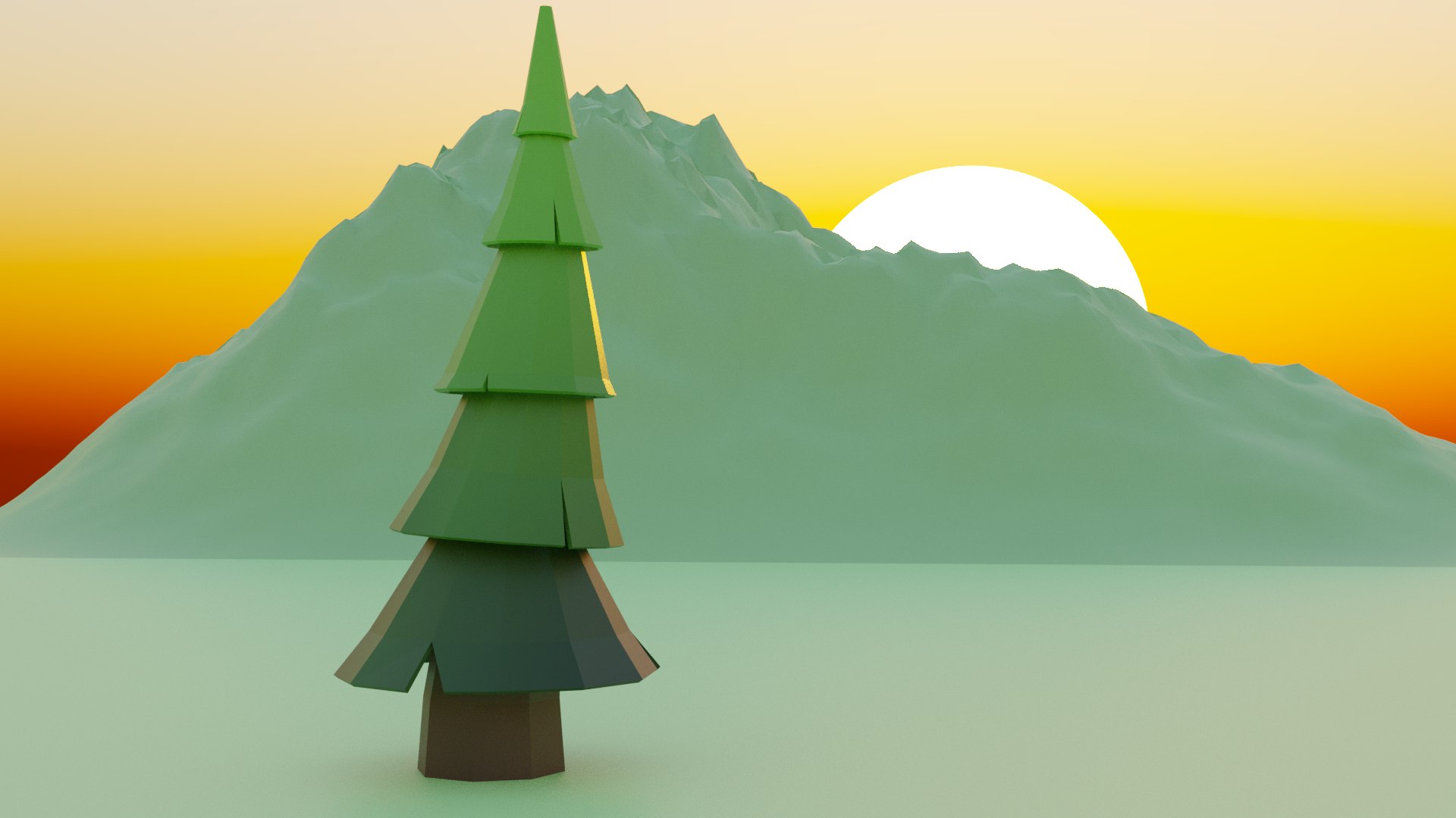 Pine Tree Low Poly Cartoon model - TurboSquid 1827493