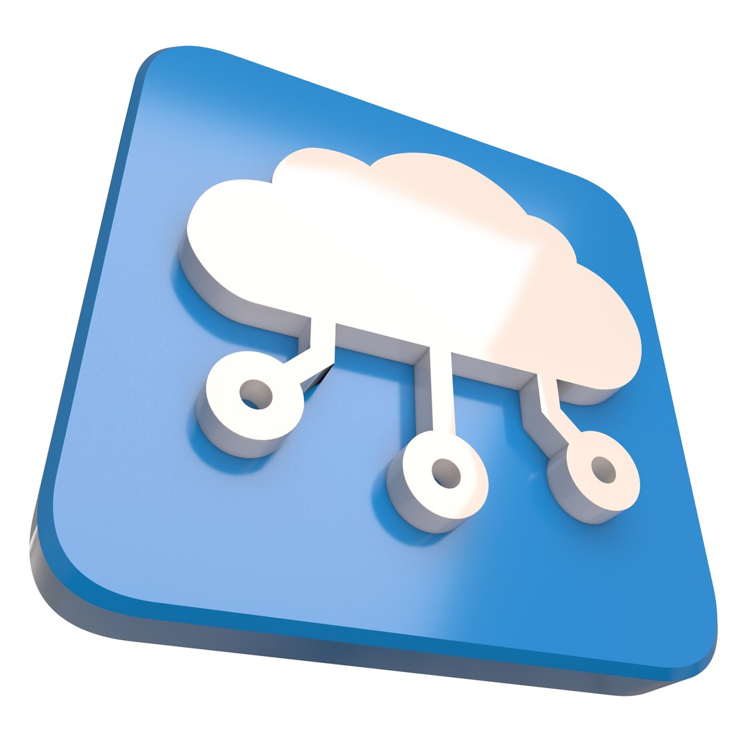 3D Digital Cloud Icon Model - TurboSquid 1856156
