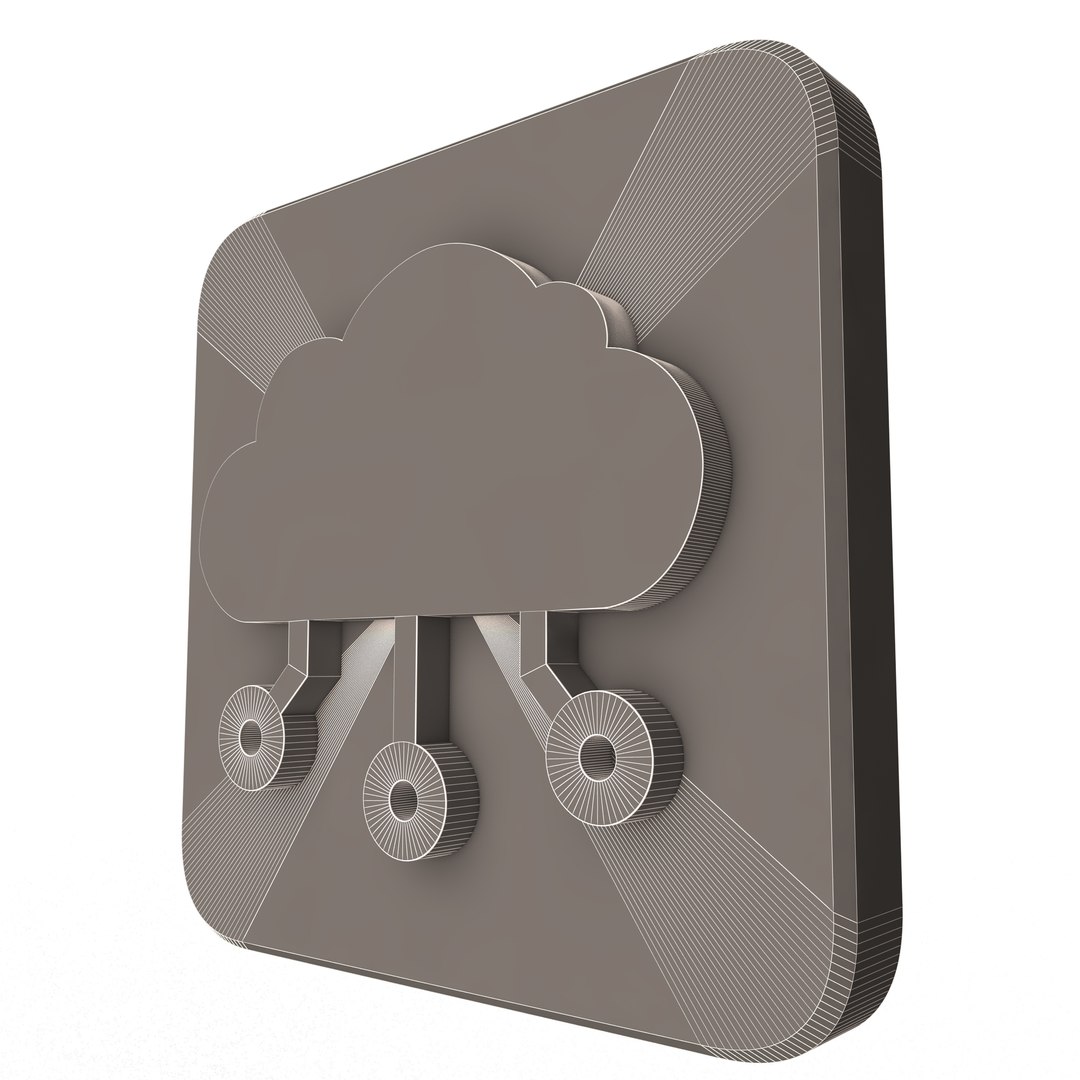 3D Digital Cloud Icon Model - TurboSquid 1856156