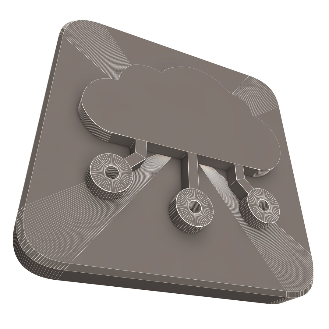 3D Digital Cloud Icon Model - TurboSquid 1856156
