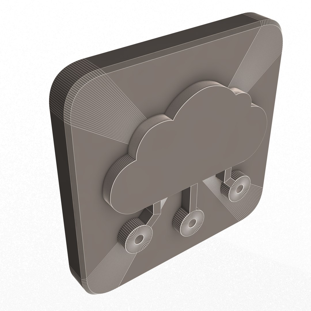 3D Digital Cloud Icon Model - TurboSquid 1856156