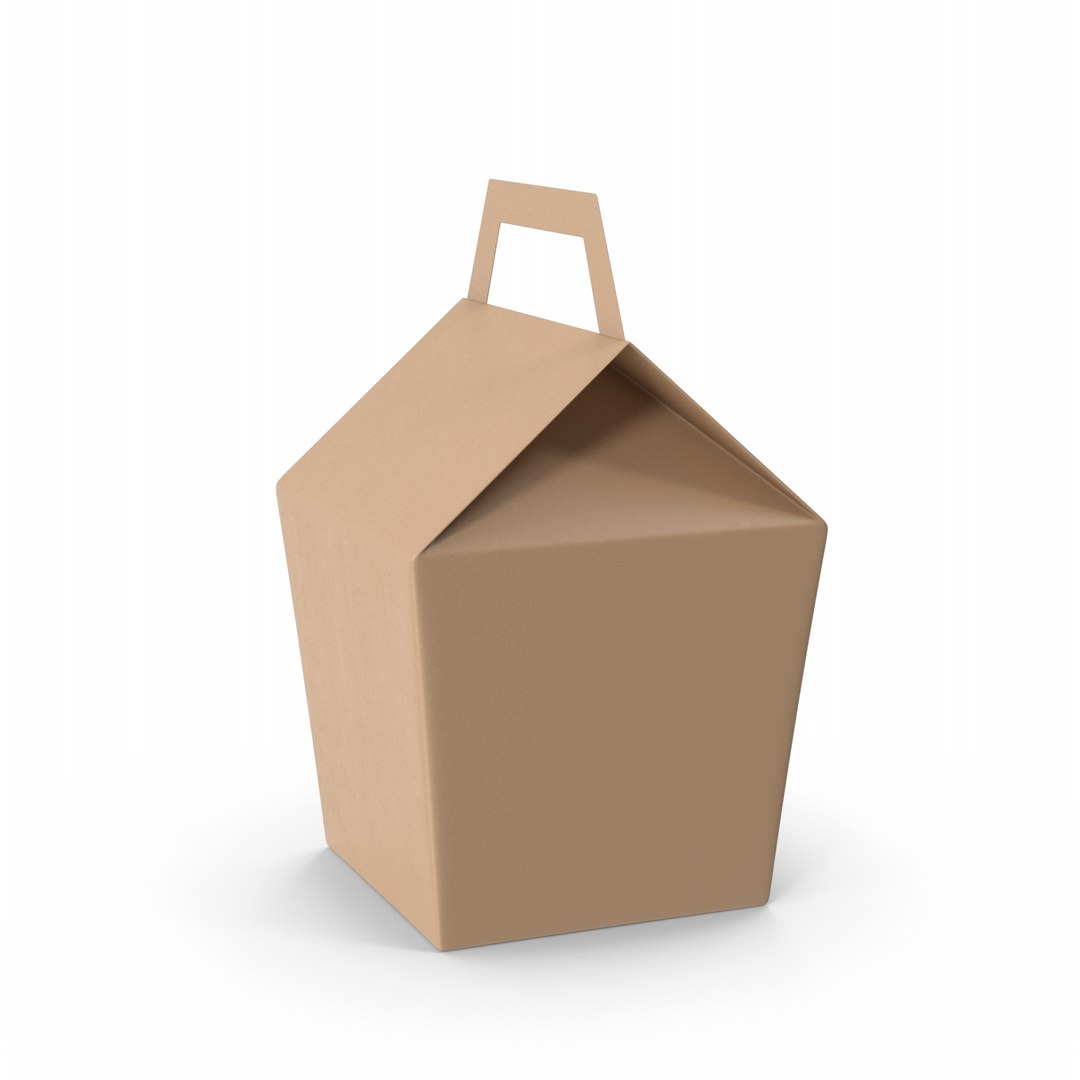 Food Box With Handle Model - TurboSquid 2150246