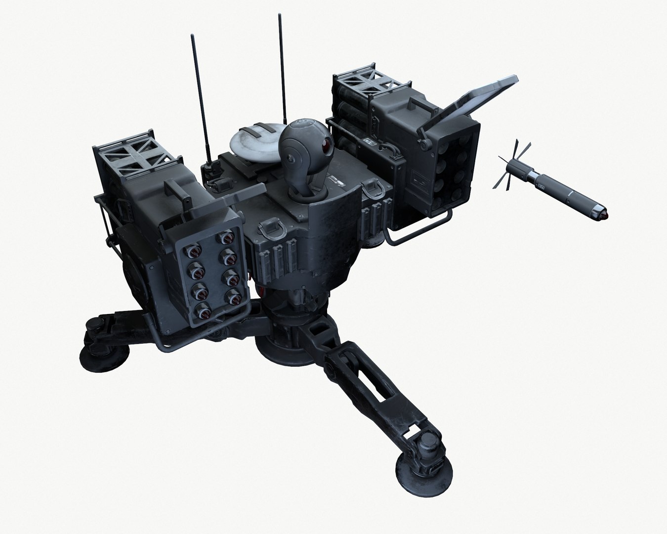 3d 3ds missile turret
