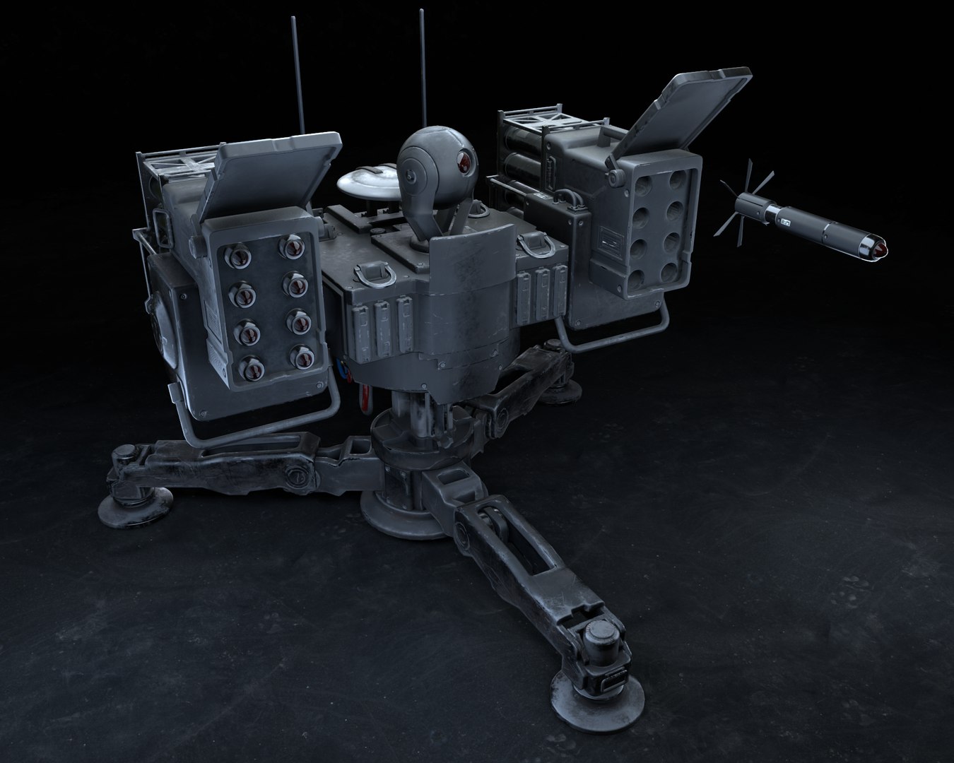 3d 3ds missile turret