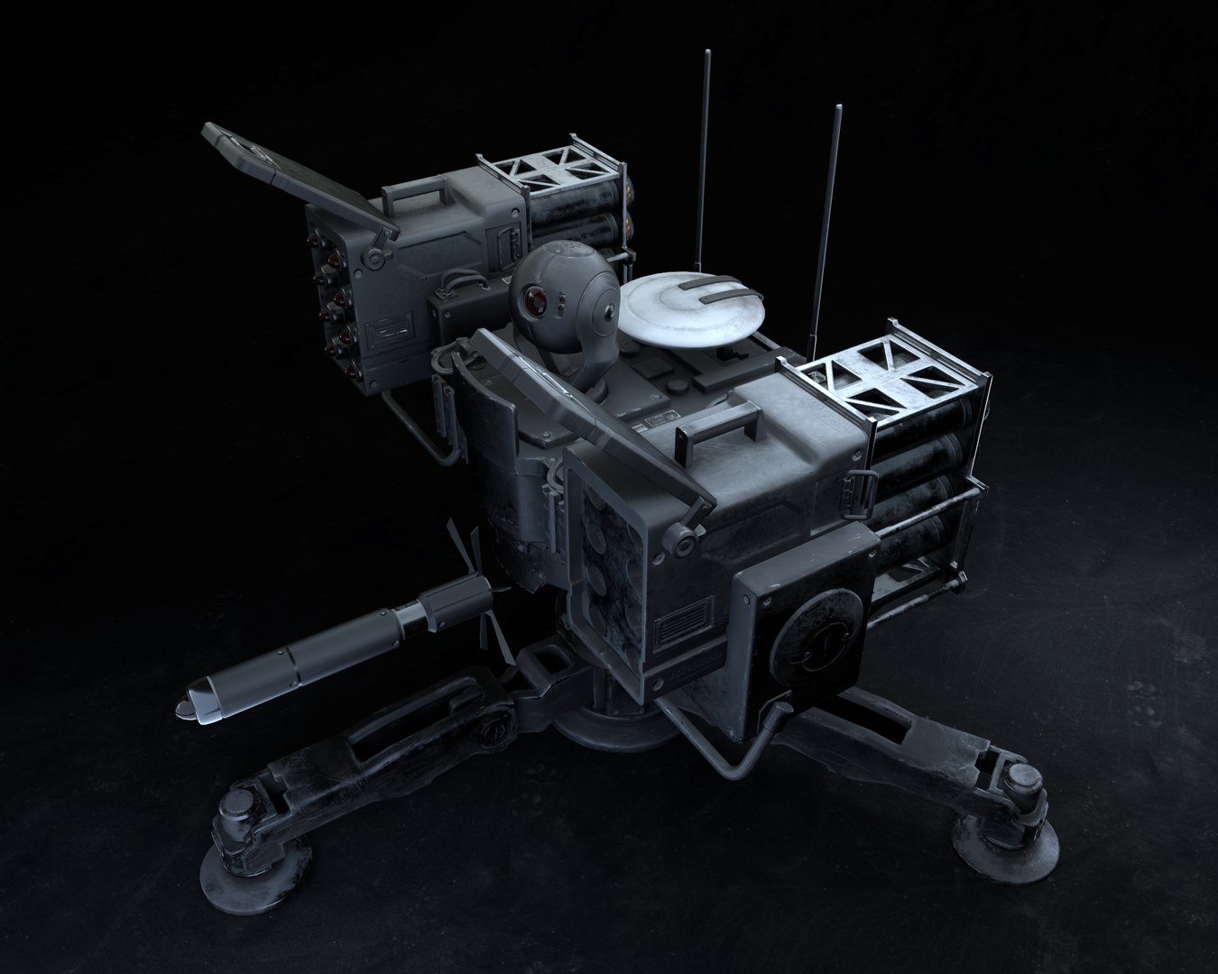 3d 3ds missile turret