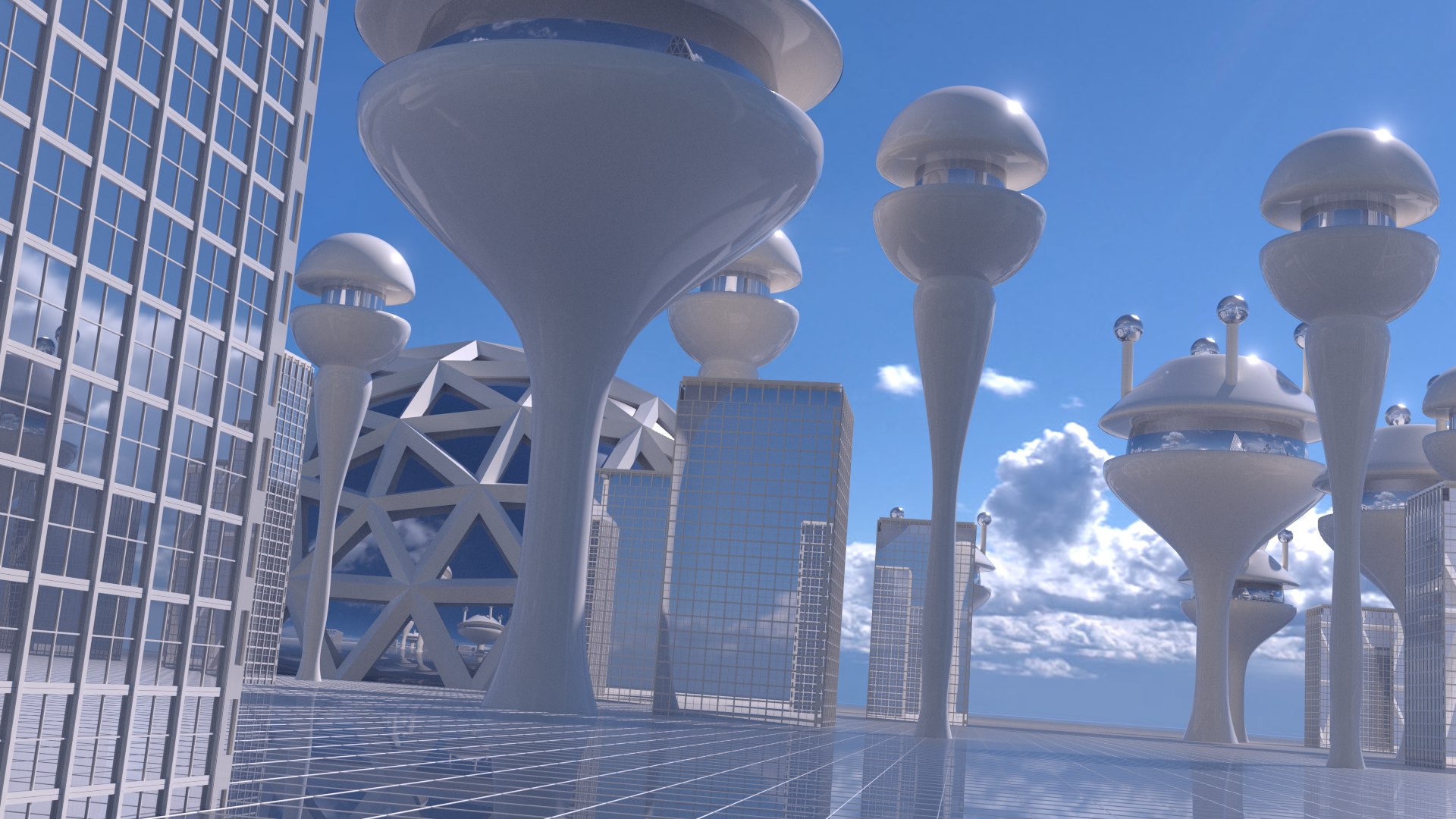 Futuristic City 3d Obj