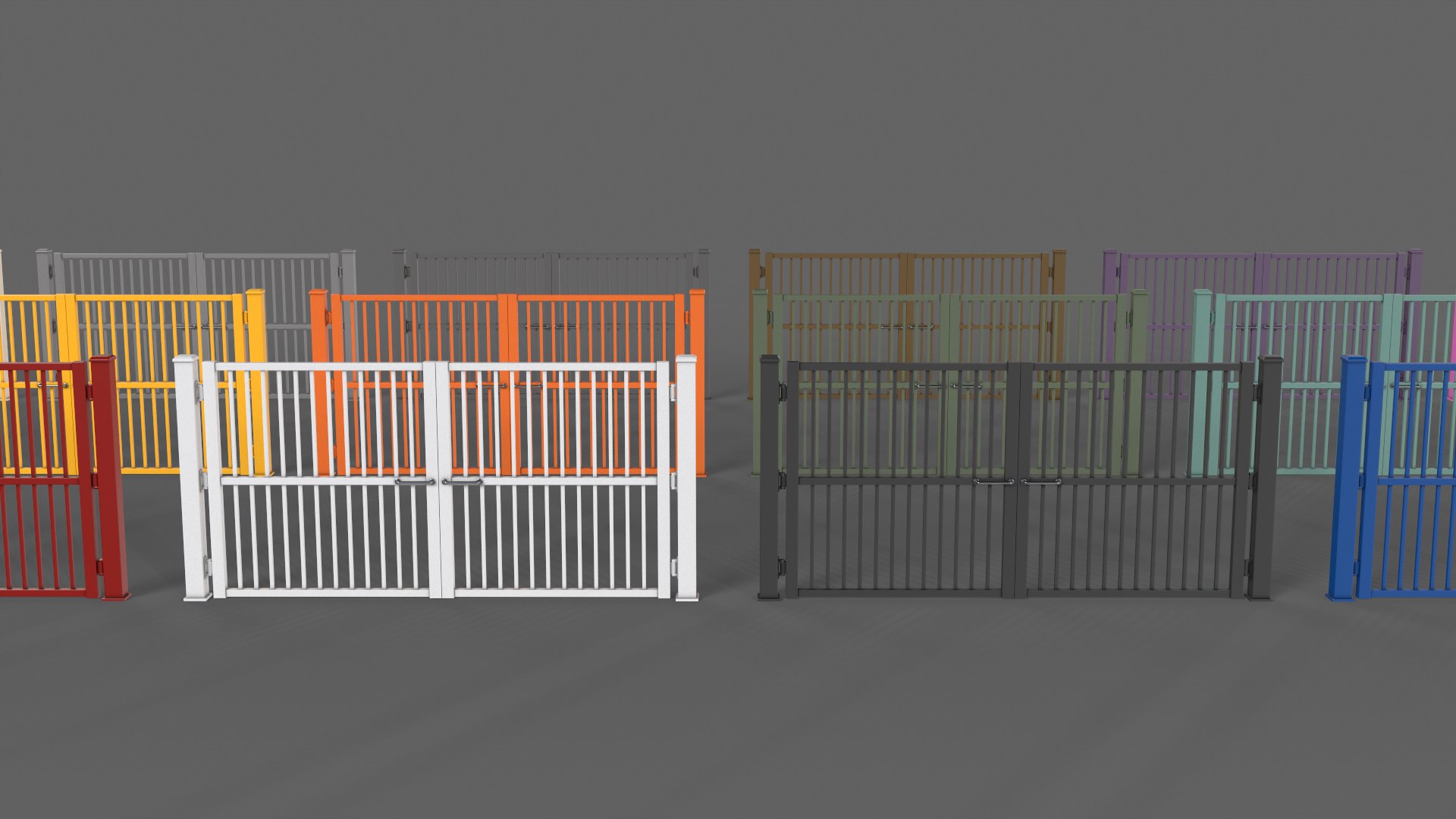 PBR Metal Gate C - Collection Model - TurboSquid 2380037