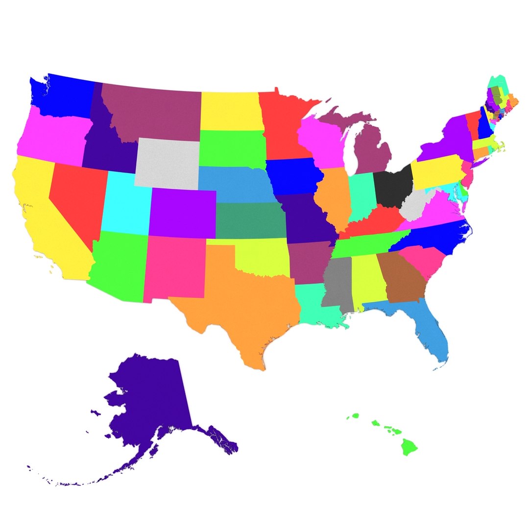 maine counties 3d model