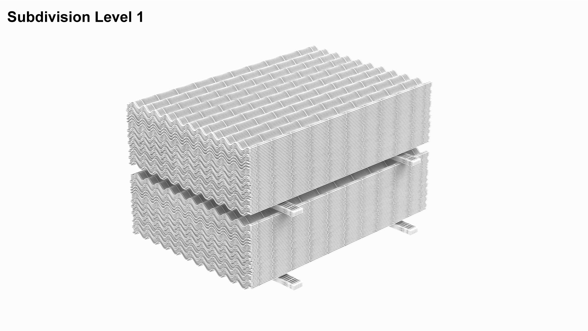 3D Concrete Roof Tiles On Wood Planks Model - TurboSquid 2311489