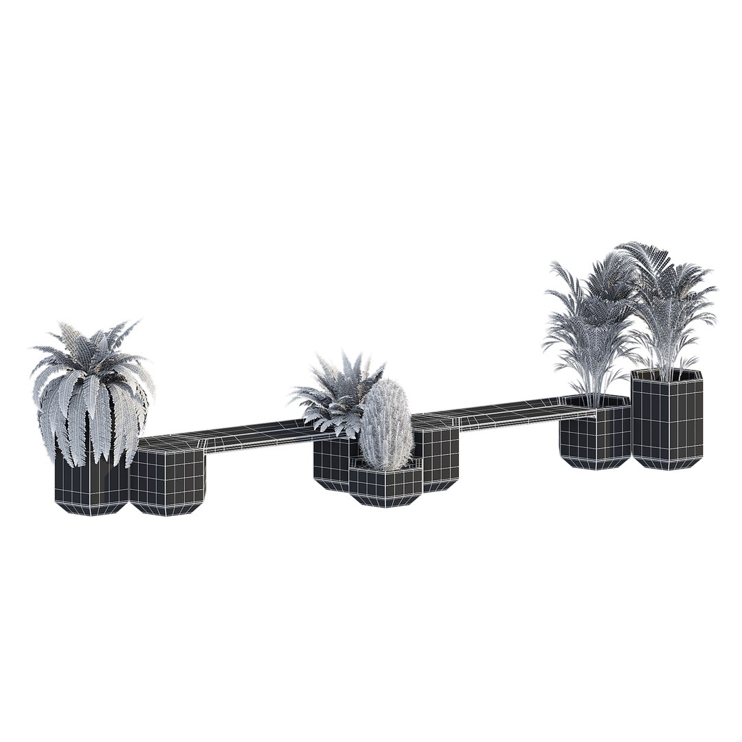 Concrete Hex-Bench 3D Model - TurboSquid 2025559