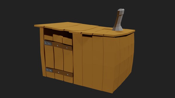 3D Lowpoly Comic Style Cabin - TurboSquid 1730815