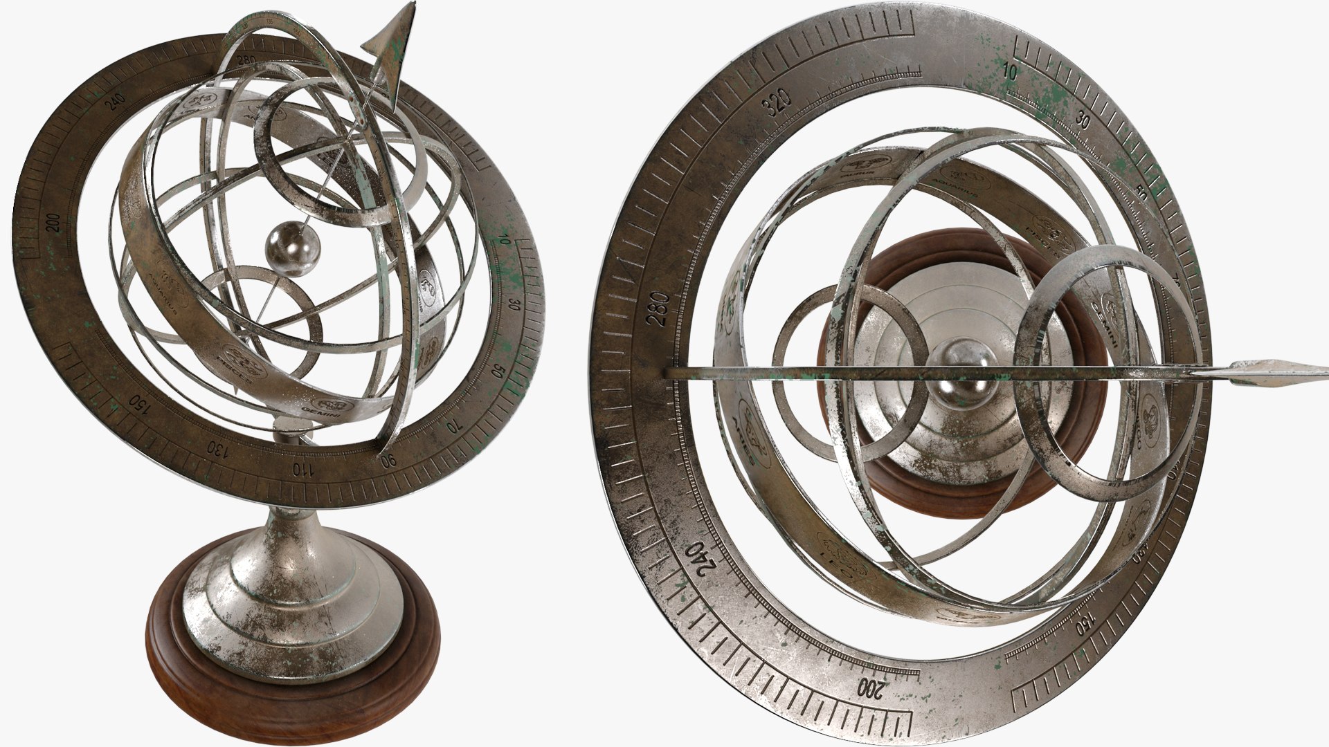 3D Old Armillary Sphere - TurboSquid 2005863