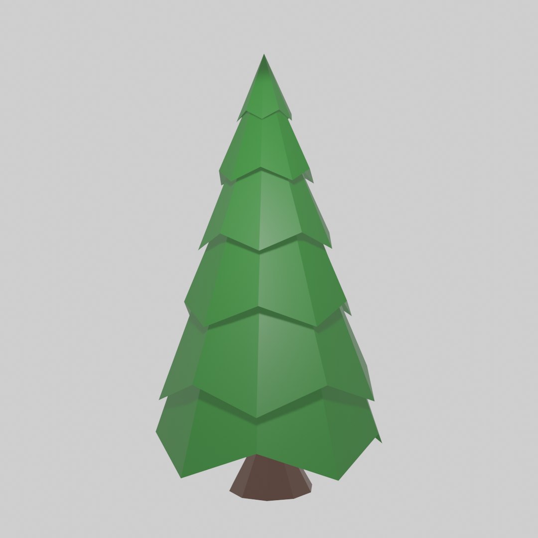Low Poly Evergreen Tree Model 3D Model - TurboSquid 2346497