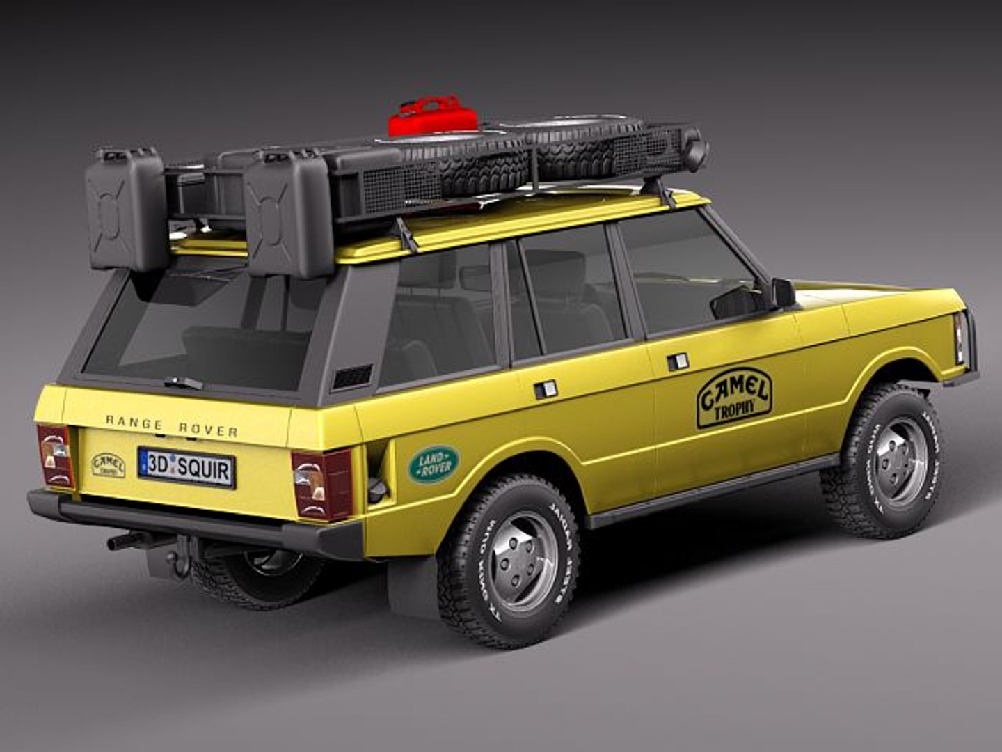 3d model range rover camel trophy