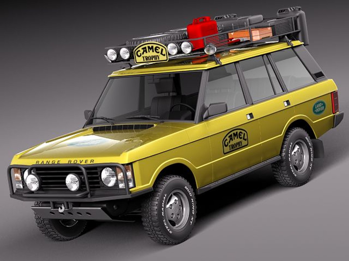 3d model range rover camel trophy