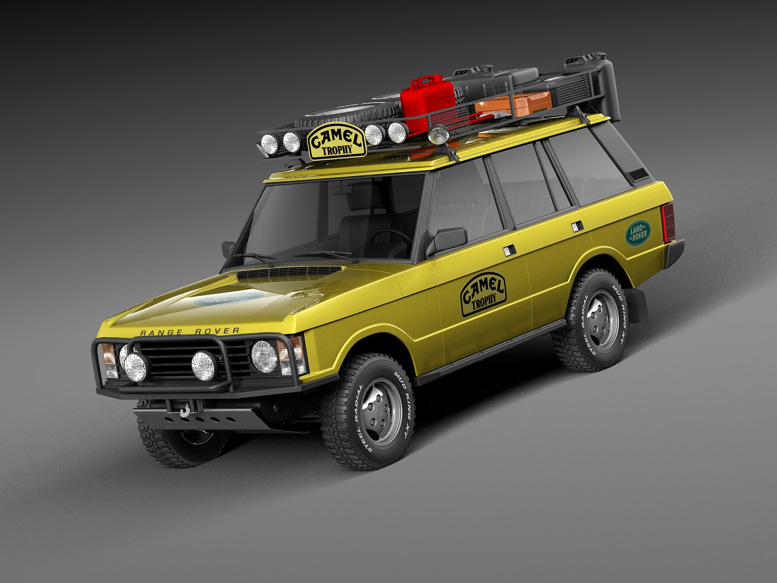 3d model range rover camel trophy