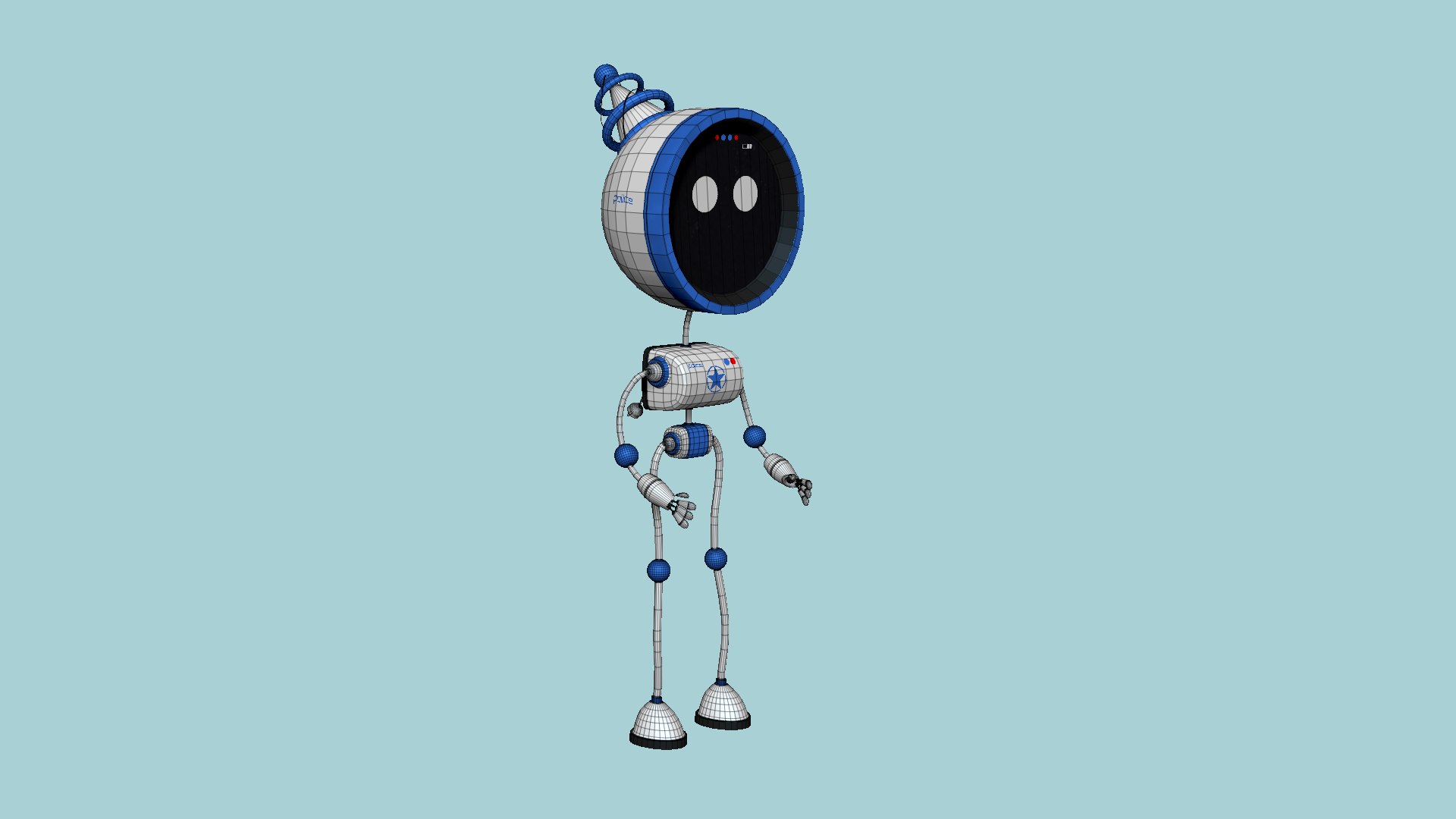 3D Cute Robot D08 Police - SciFi Character Design - TurboSquid 1868304