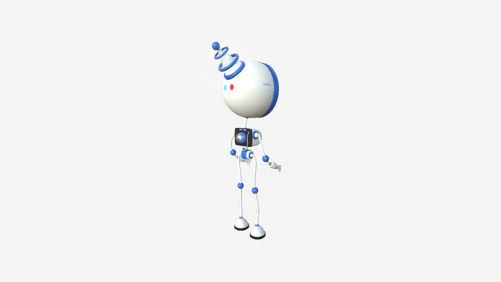 3D Cute Robot D08 Police - SciFi Character Design - TurboSquid 1868304