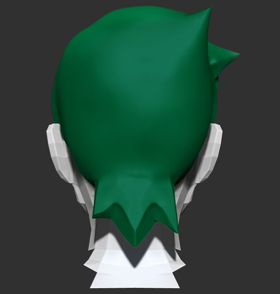 3D male hair green - TurboSquid 1669638