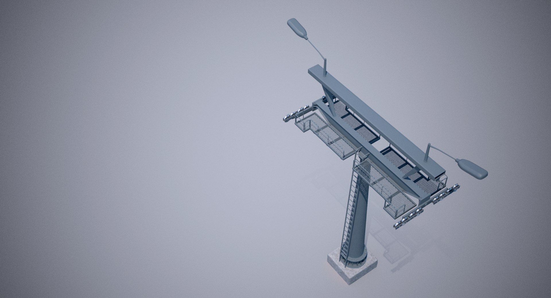 Chairlift Tower 3D Model - TurboSquid 1335839