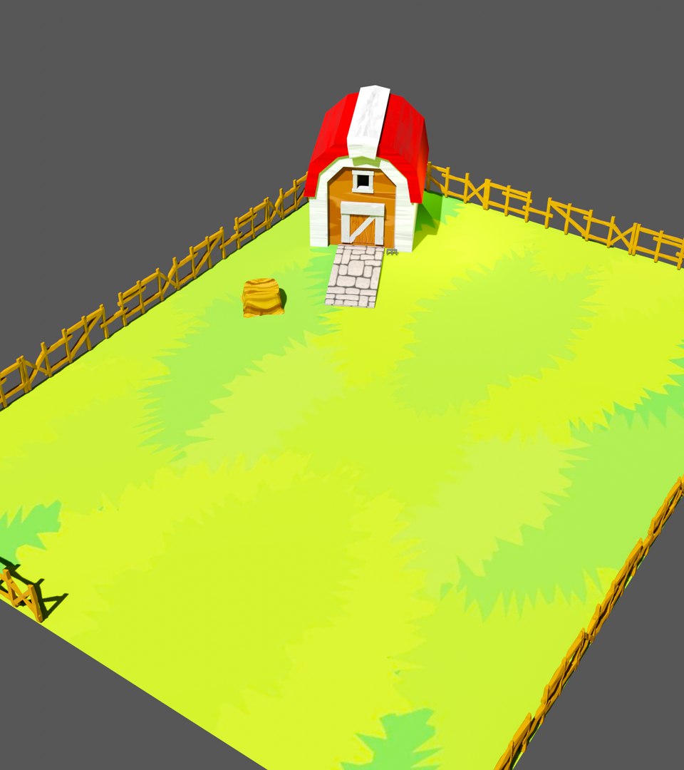 Farm Stylized Low Poly Model - TurboSquid 2293654