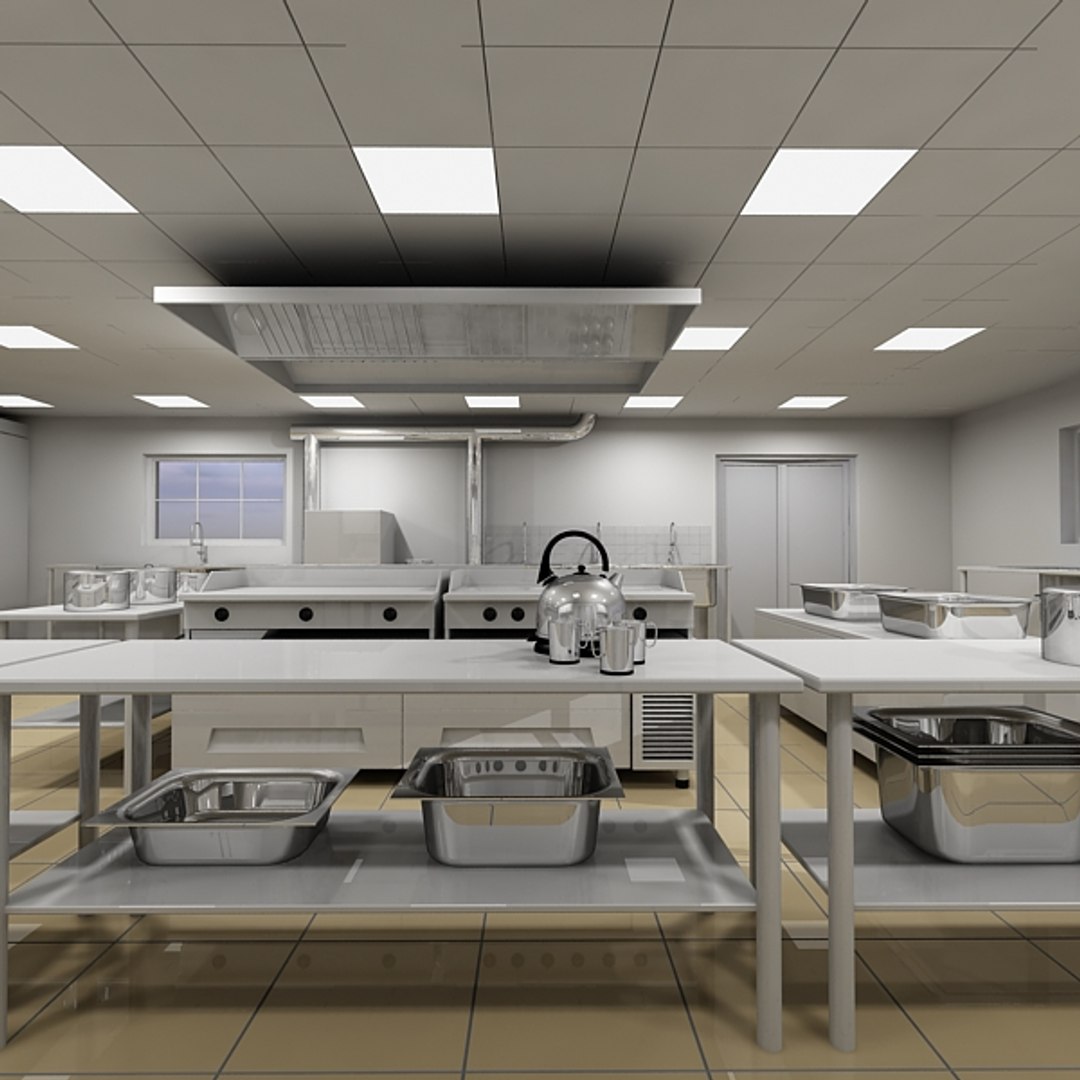 commercial kitchen 3d model