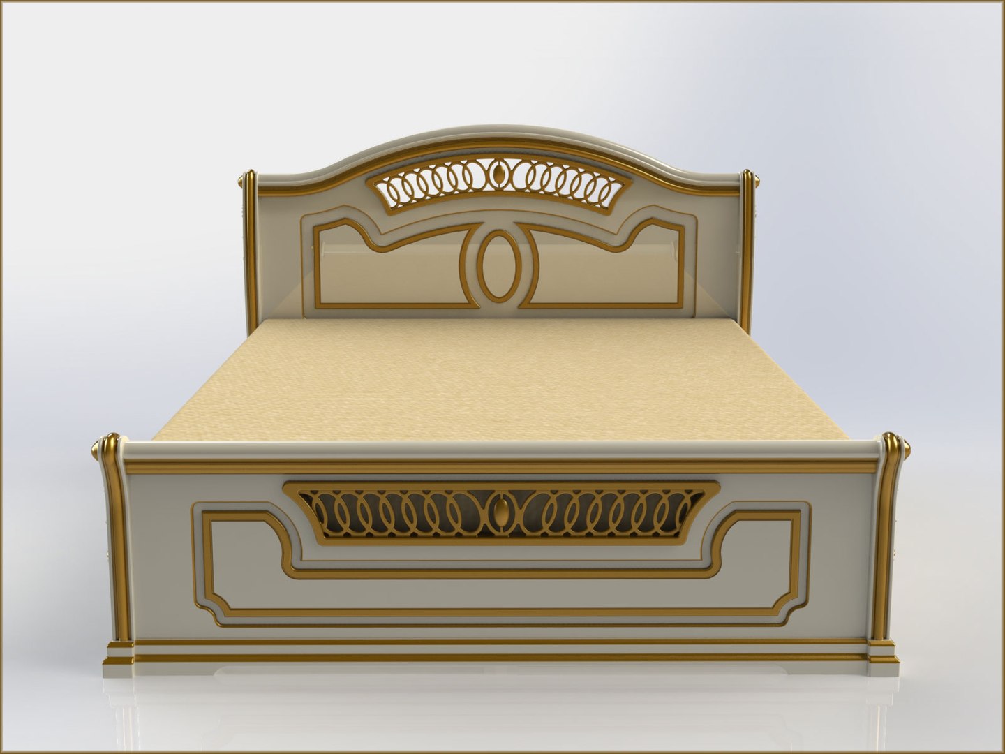 Cad Bed Model - TurboSquid 1186828