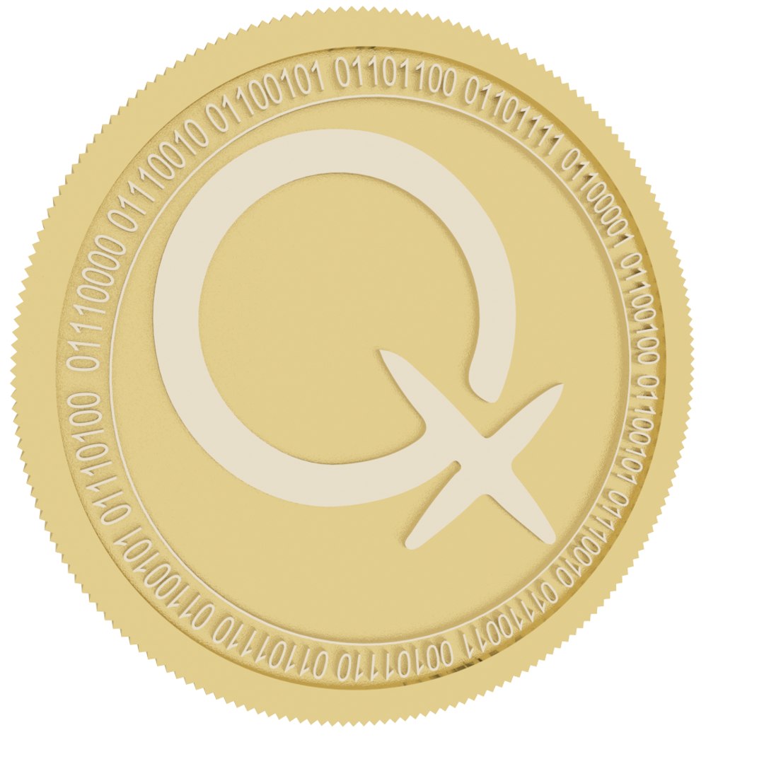 Quickx protocol gold coin 3D model - TurboSquid 1555179