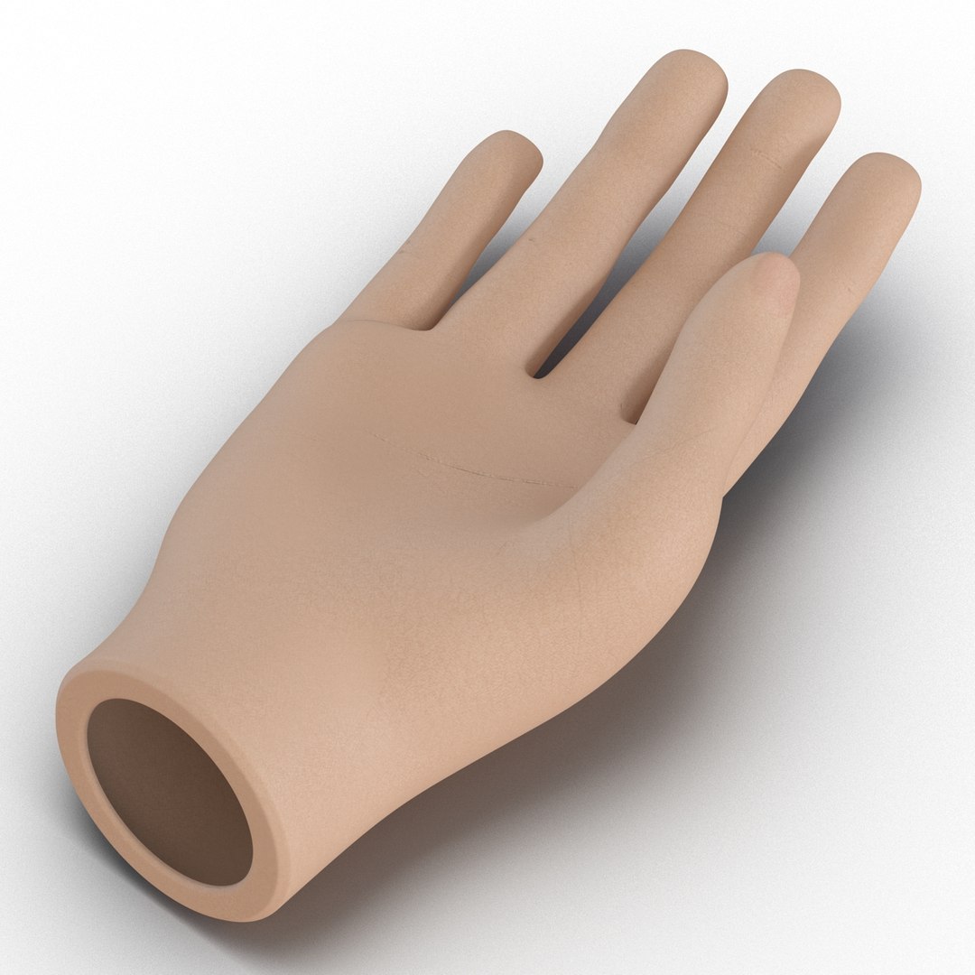 3d Model Of Plastic Hand