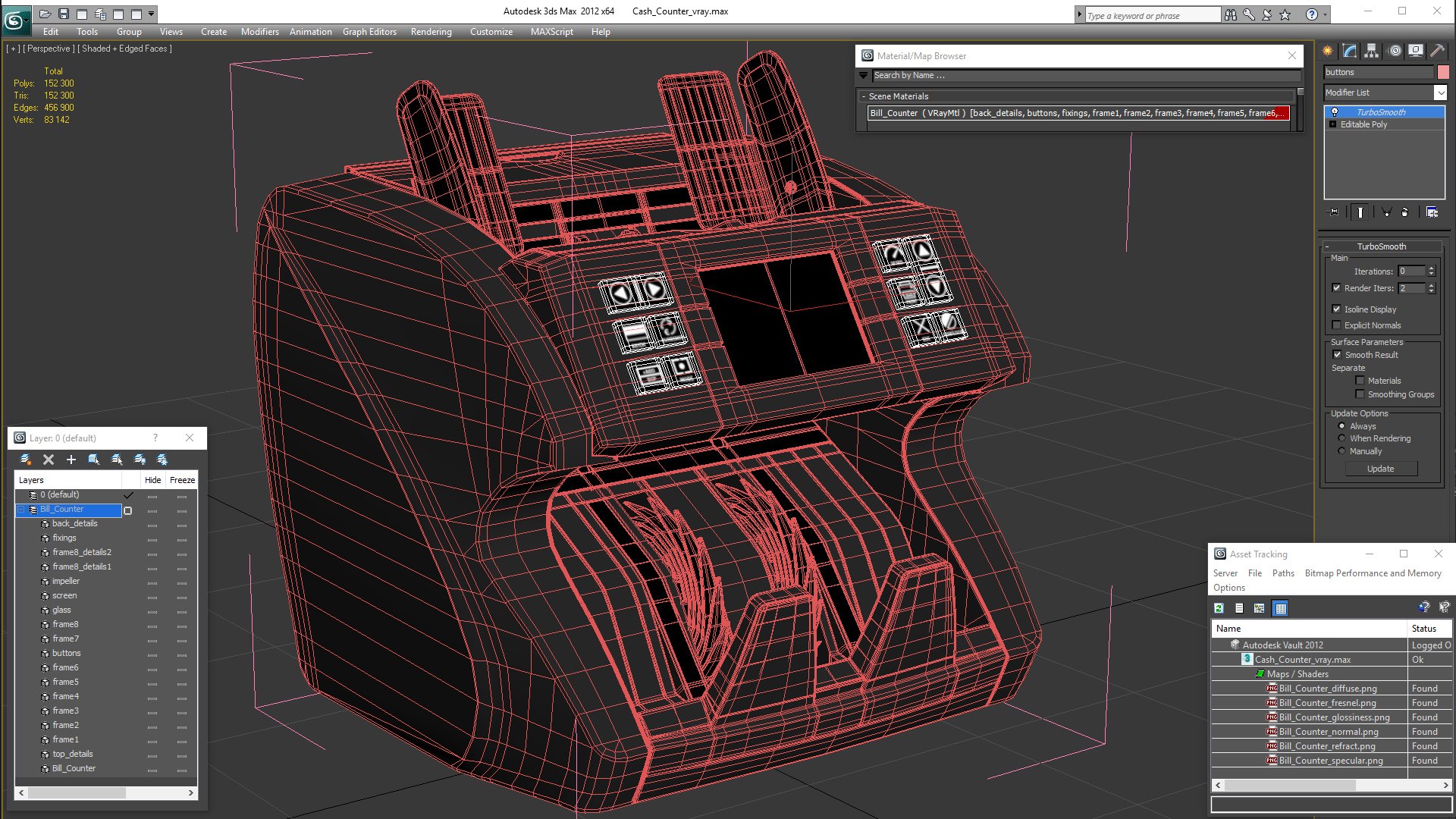 Cash counter 3D model - TurboSquid 1457391