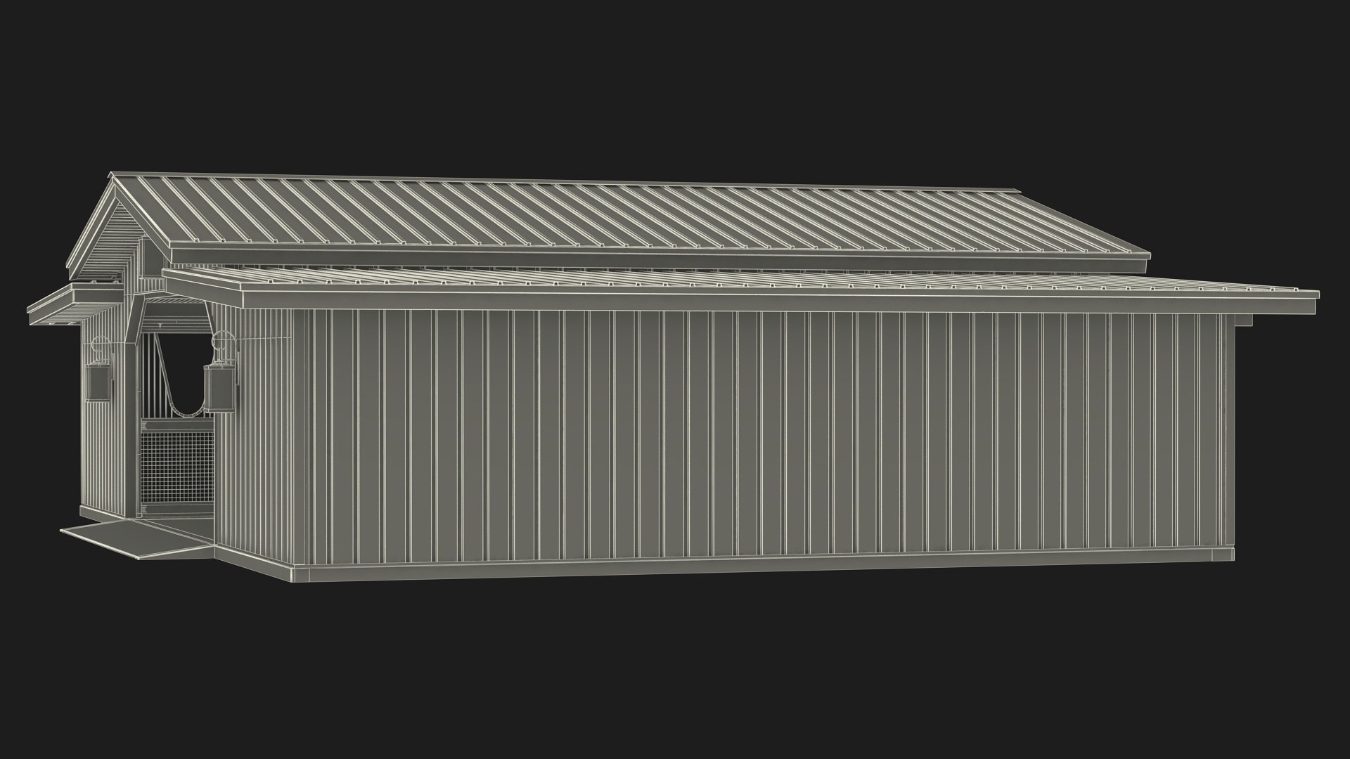 Stable Building White 3D Model - TurboSquid 2203980