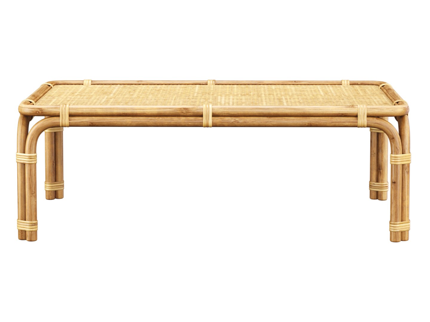 3D Elio rectangle rattan coffee table model - TurboSquid 1715254