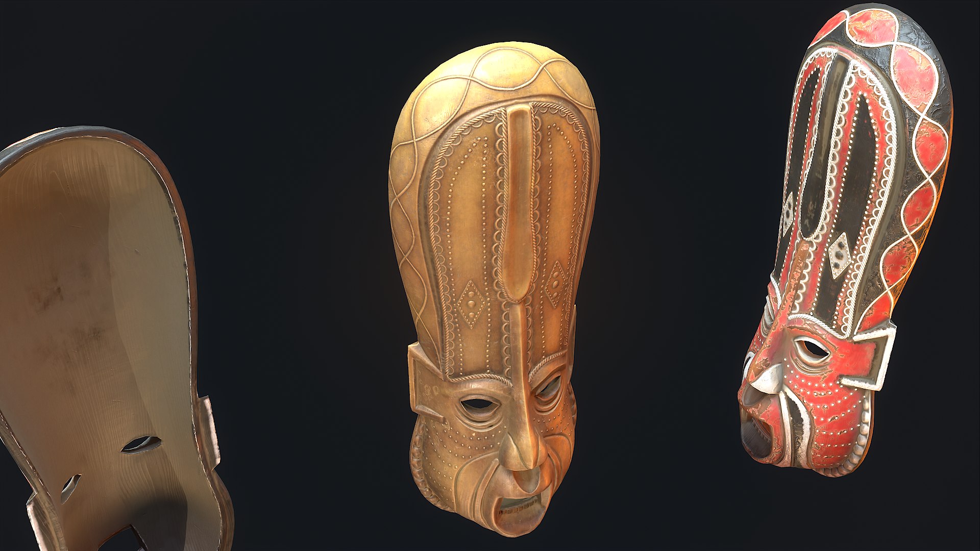 3D African mask 7 - TurboSquid 2173705