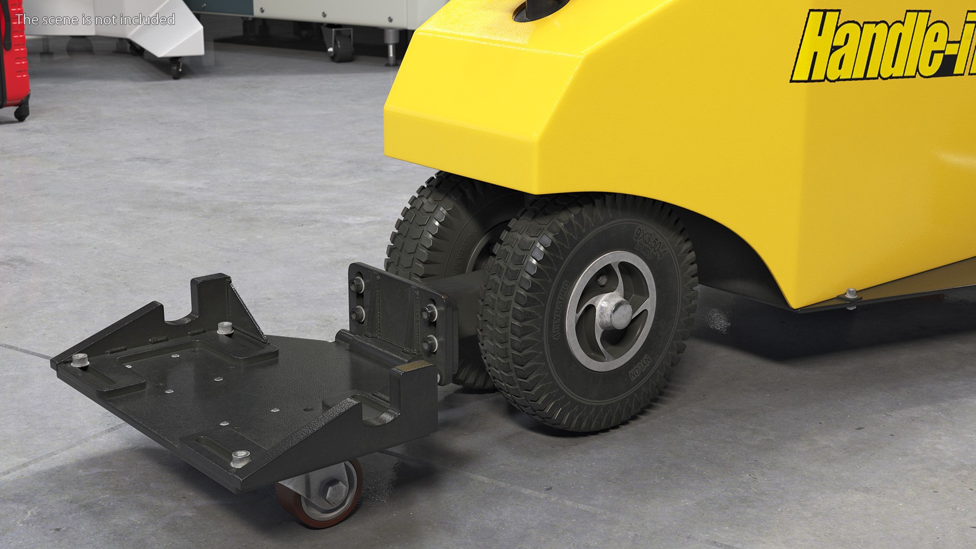 3D model Airport Trolley Powered Tug Pusher Handle It - TurboSquid 2095572