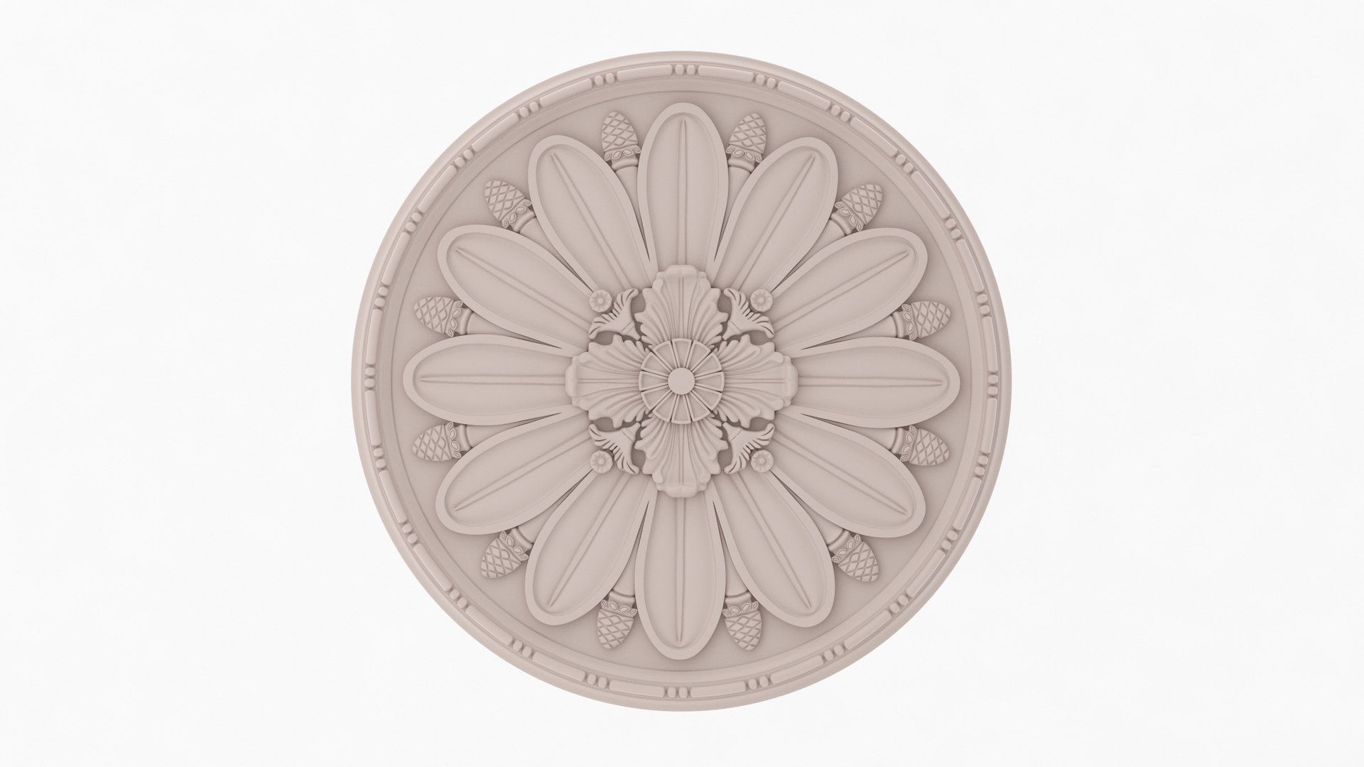 3D Classic Ceiling Medallion 45 - TurboSquid 1796264