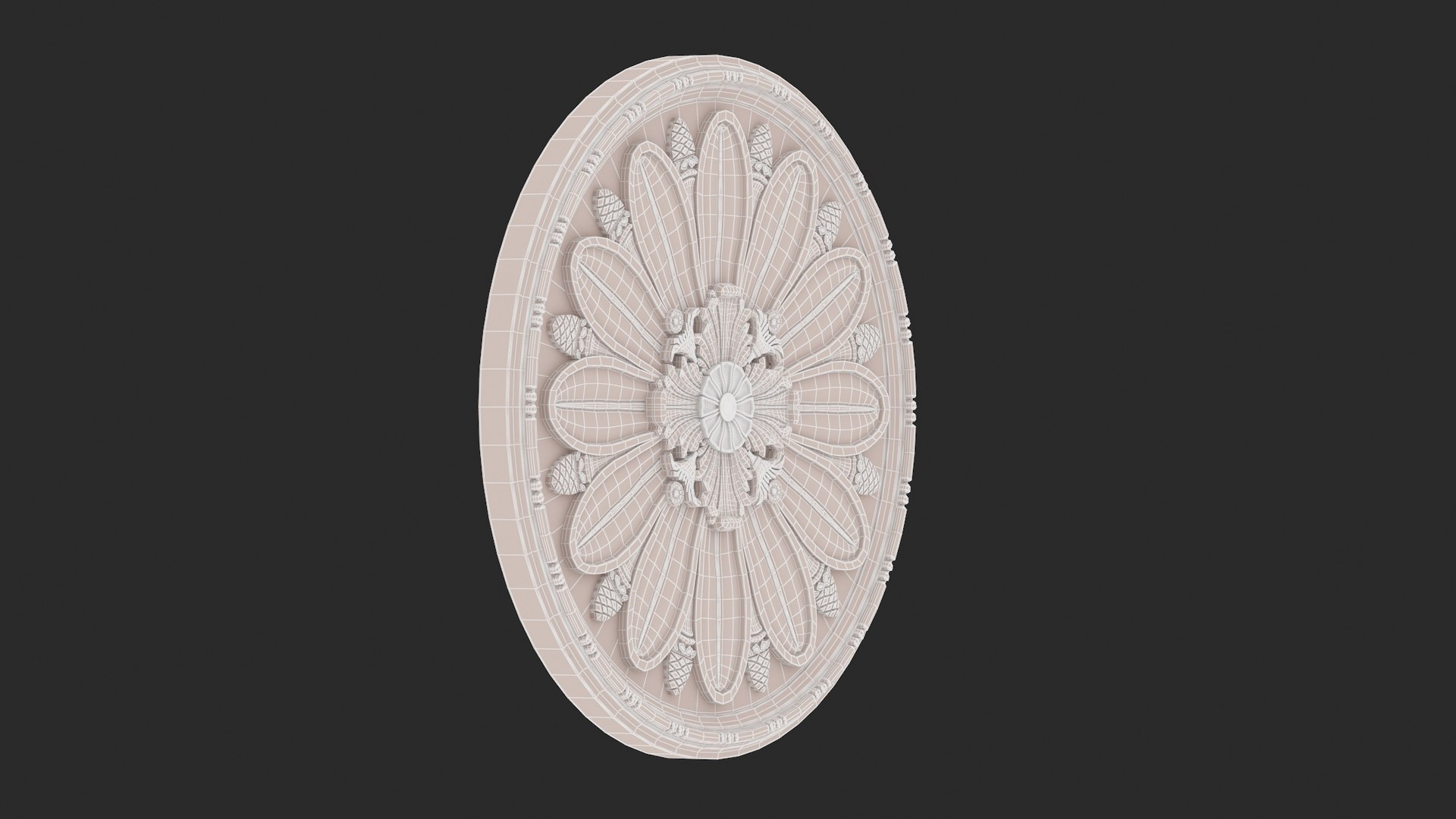 3D Classic Ceiling Medallion 45 - TurboSquid 1796264