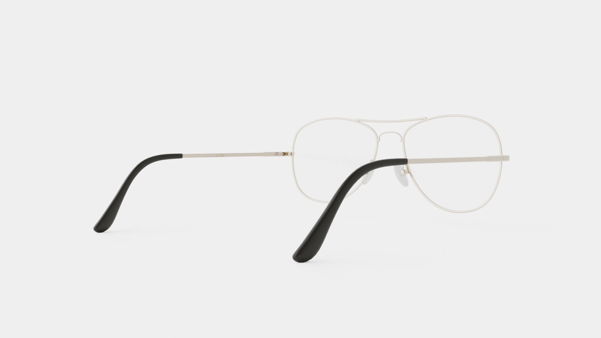 3D Model Readers - Aviator Metal Silver Reading Glasses - TurboSquid ...