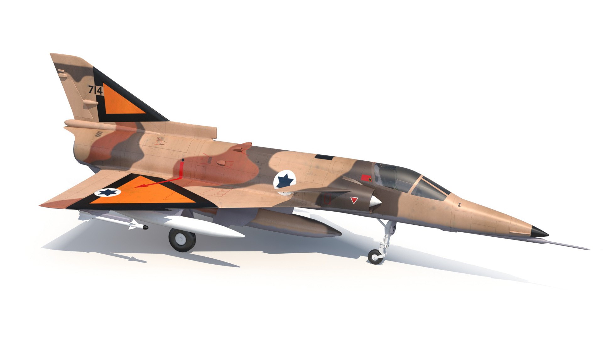 Israel Kfir Jet Model - TurboSquid 1275045