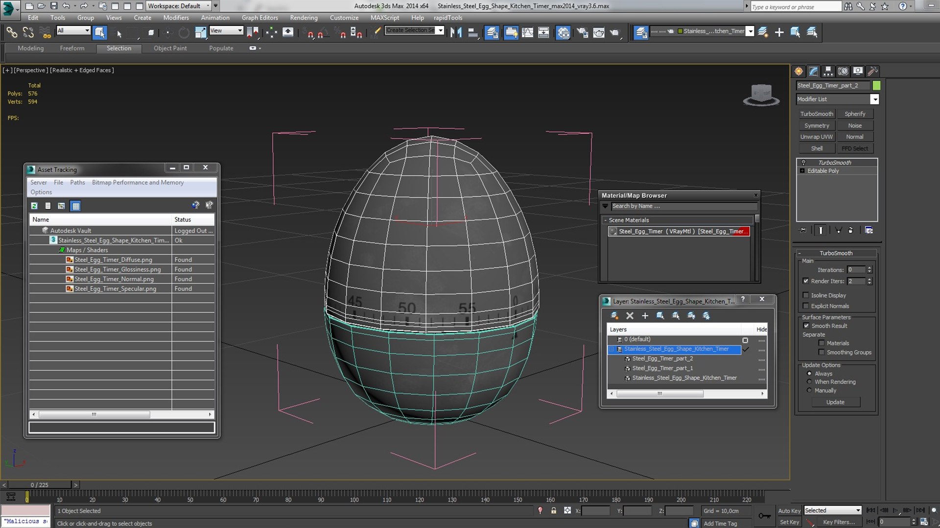 3D Model Stainless Steel Egg Shape - TurboSquid 1589880